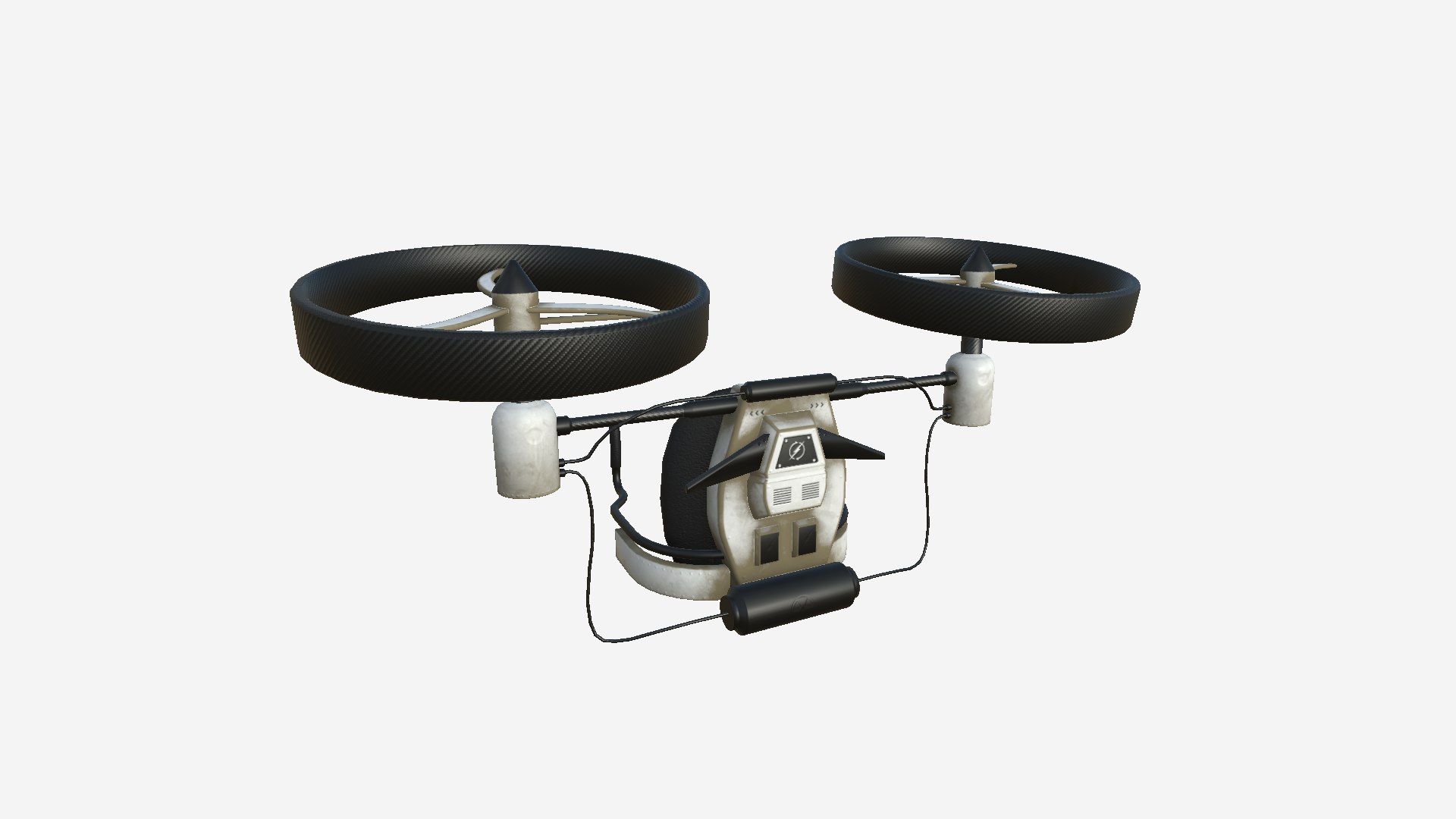 Jetpack Electric B03 White Black - SciFi Character Design 3D model ...