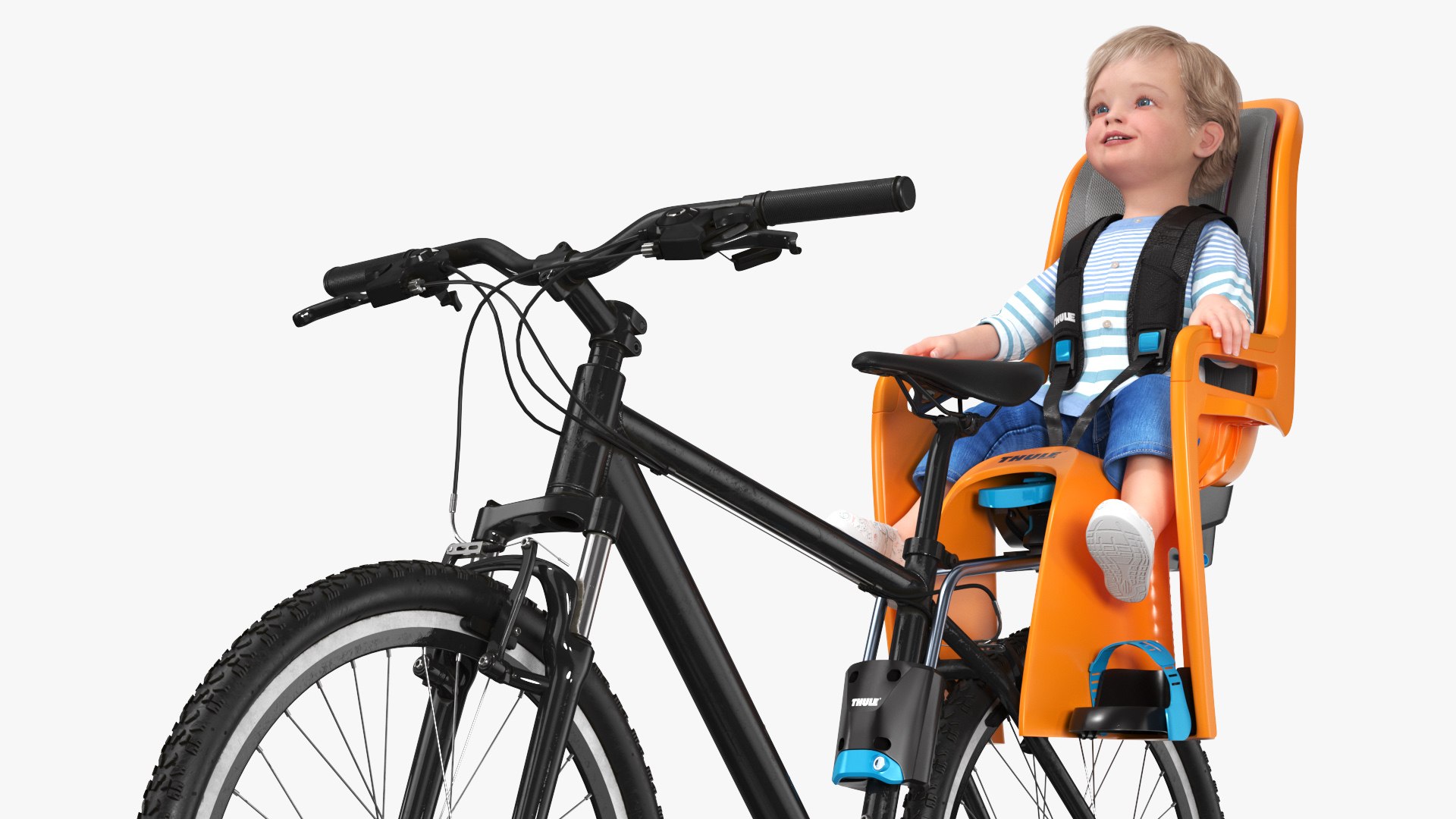 3D Toddler In Thule Safety Seat On Bike - TurboSquid 2271638