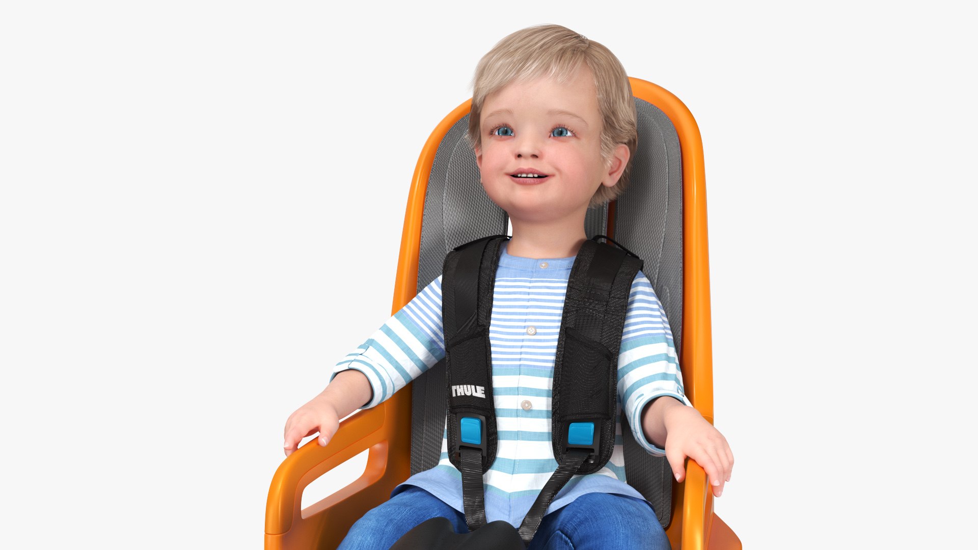 3D Toddler In Thule Safety Seat On Bike - TurboSquid 2271638