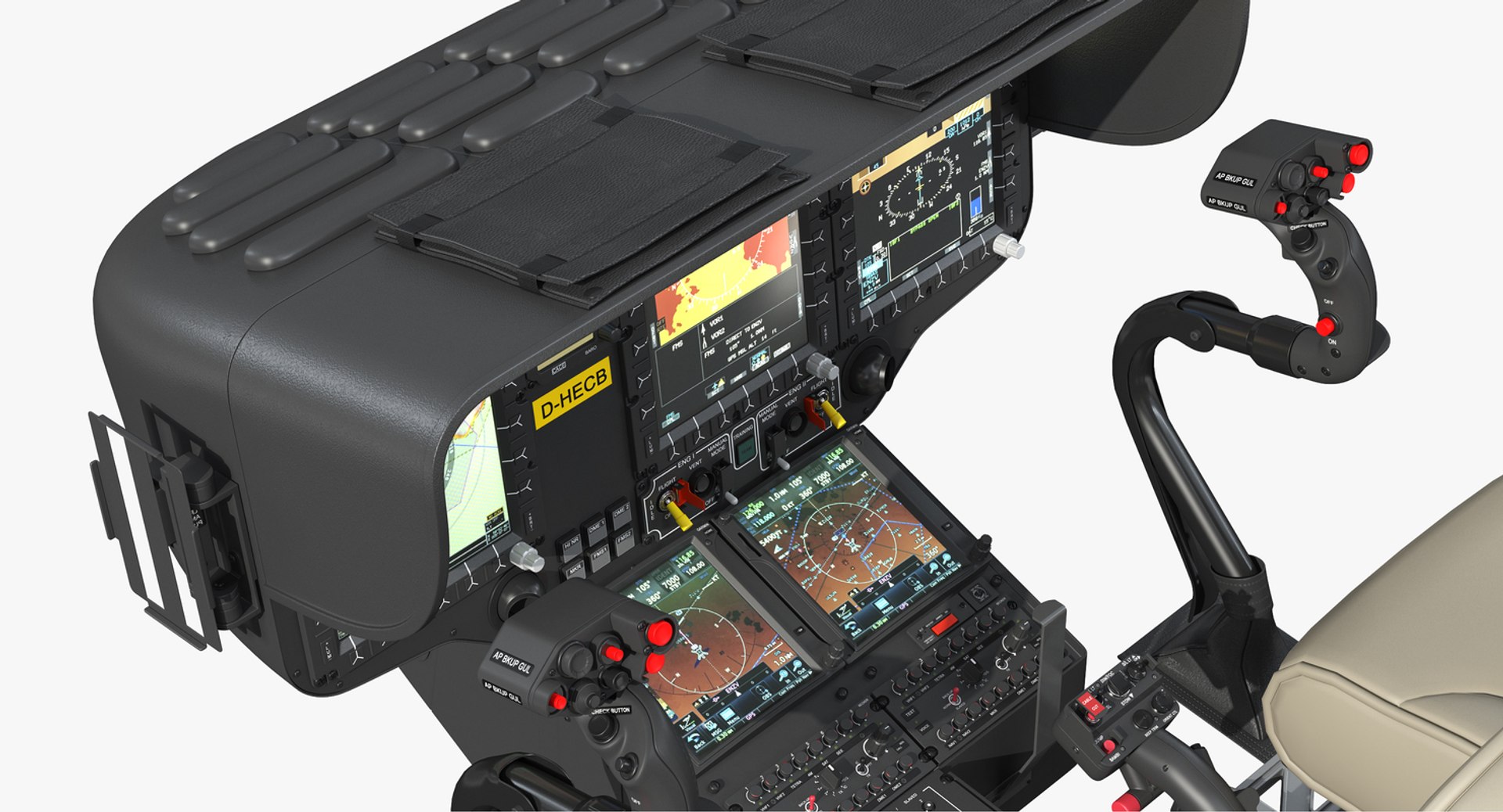 Helicopter control panels 3 3D - TurboSquid 1487780