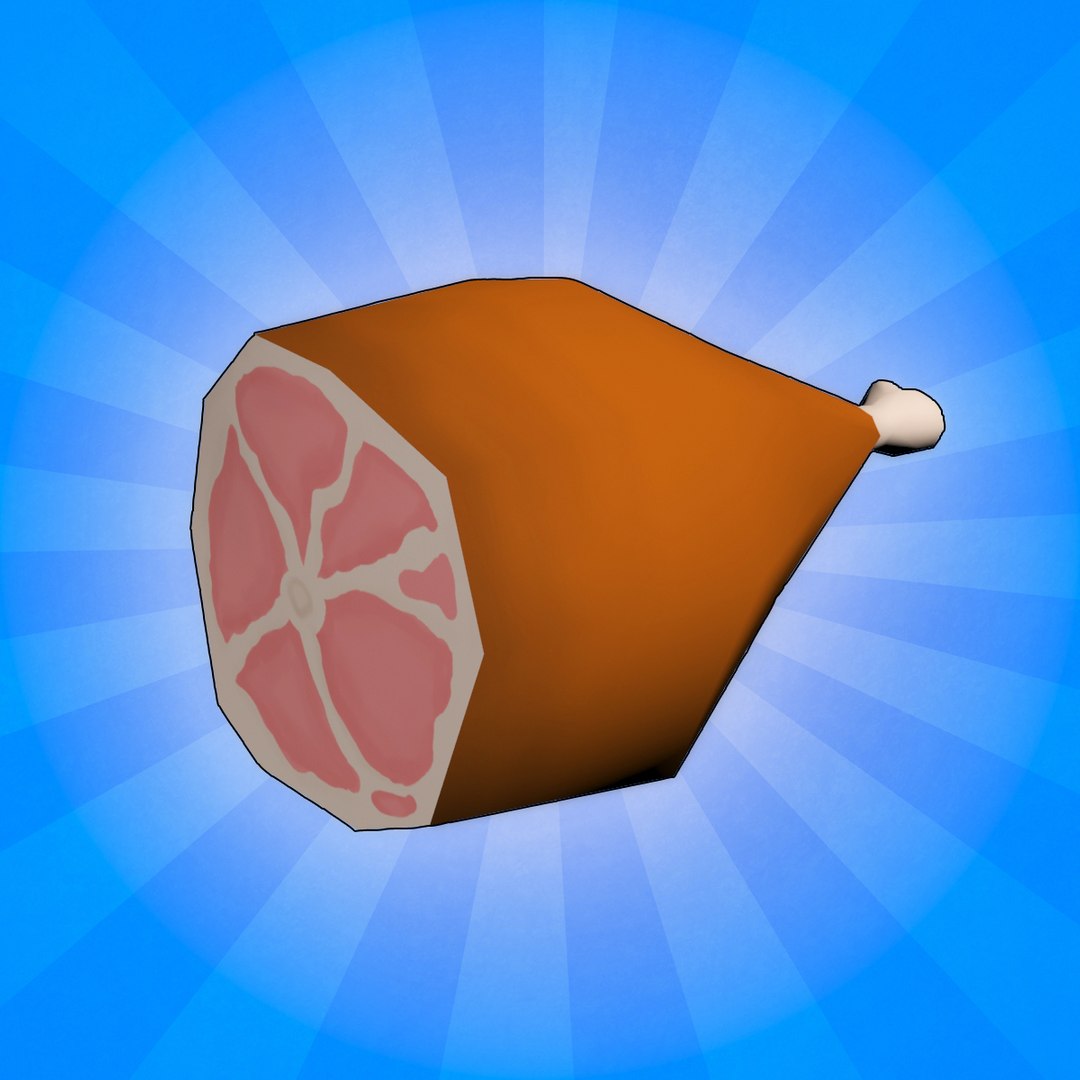 3d hand painted ham model