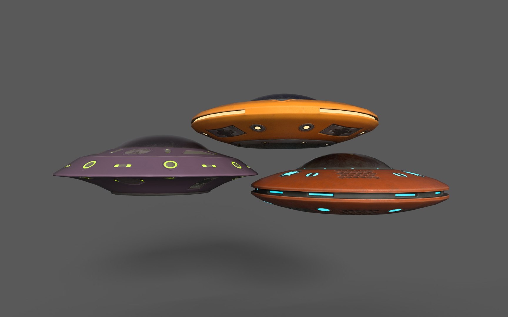 3D Model Alien Spaceships - TurboSquid 1984719