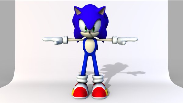 modelo 3d Sonic - Low Poly gratis - TurboSquid 1468017
