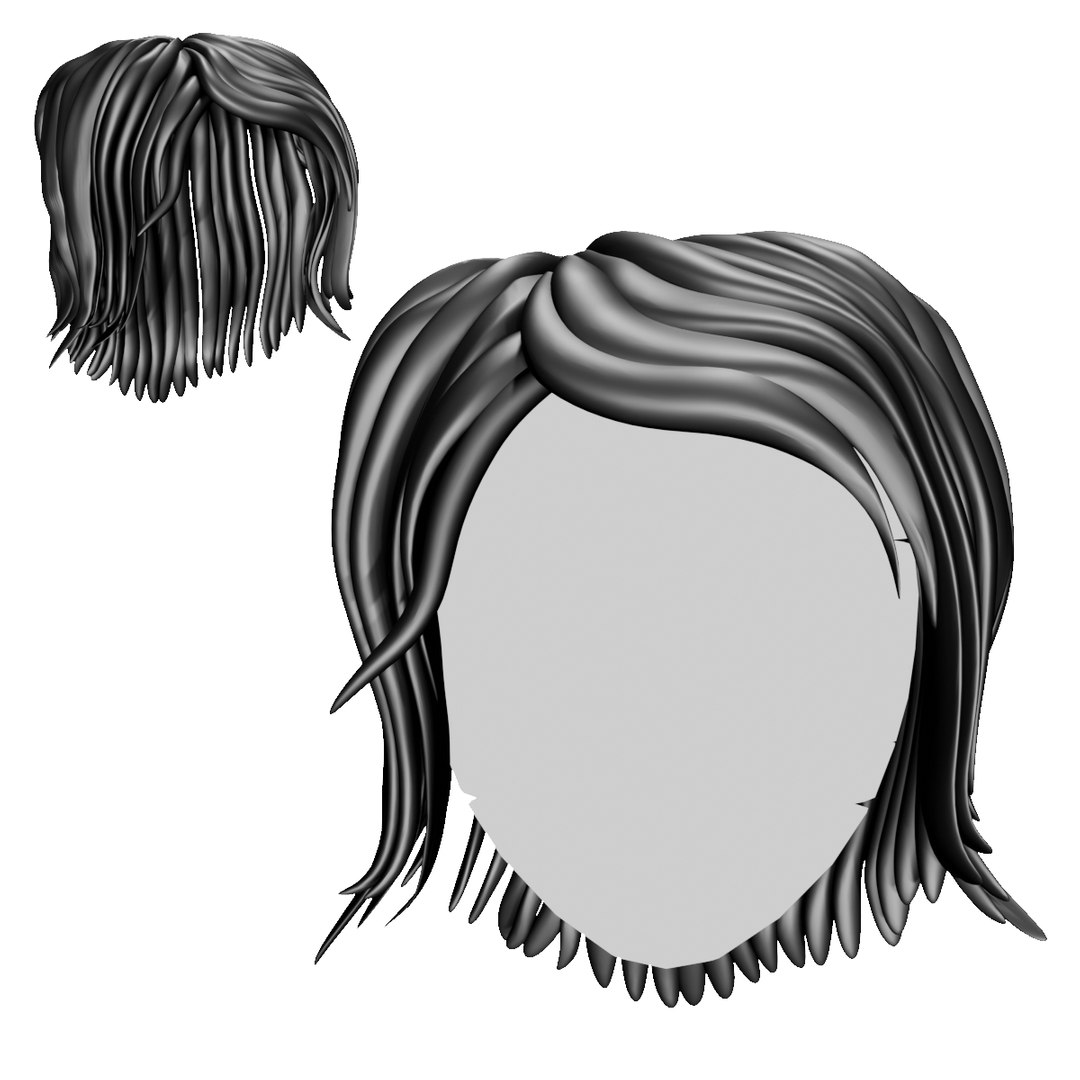 Hairs wigs model - TurboSquid 1814602