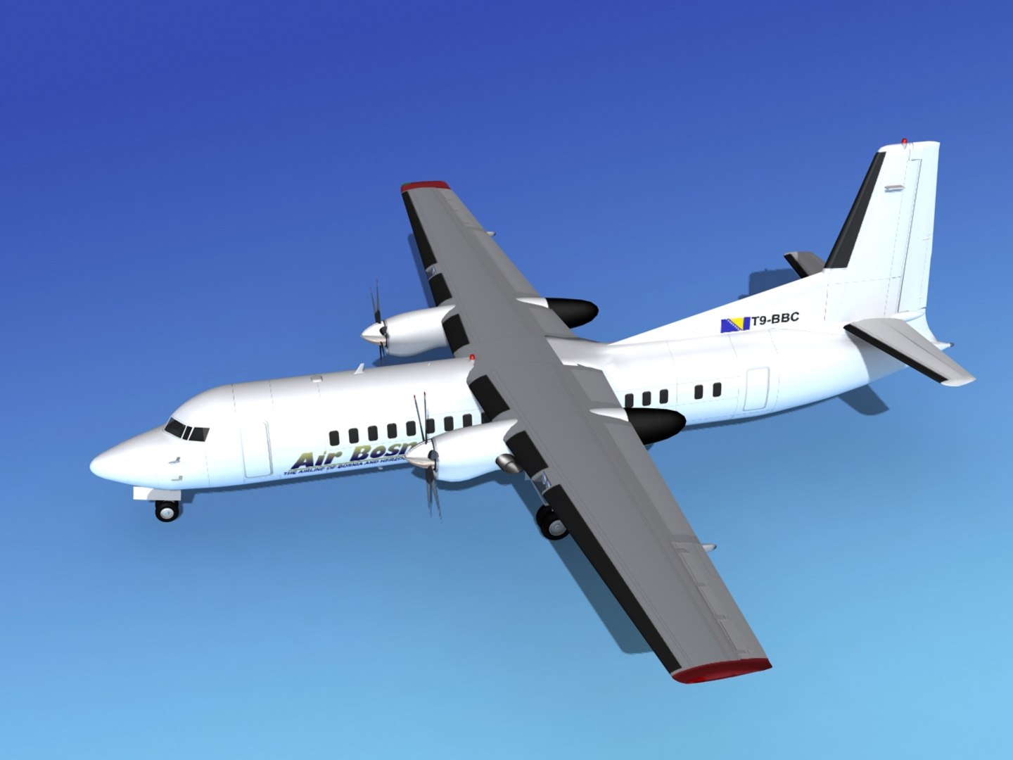 3d Fokker 50 Model