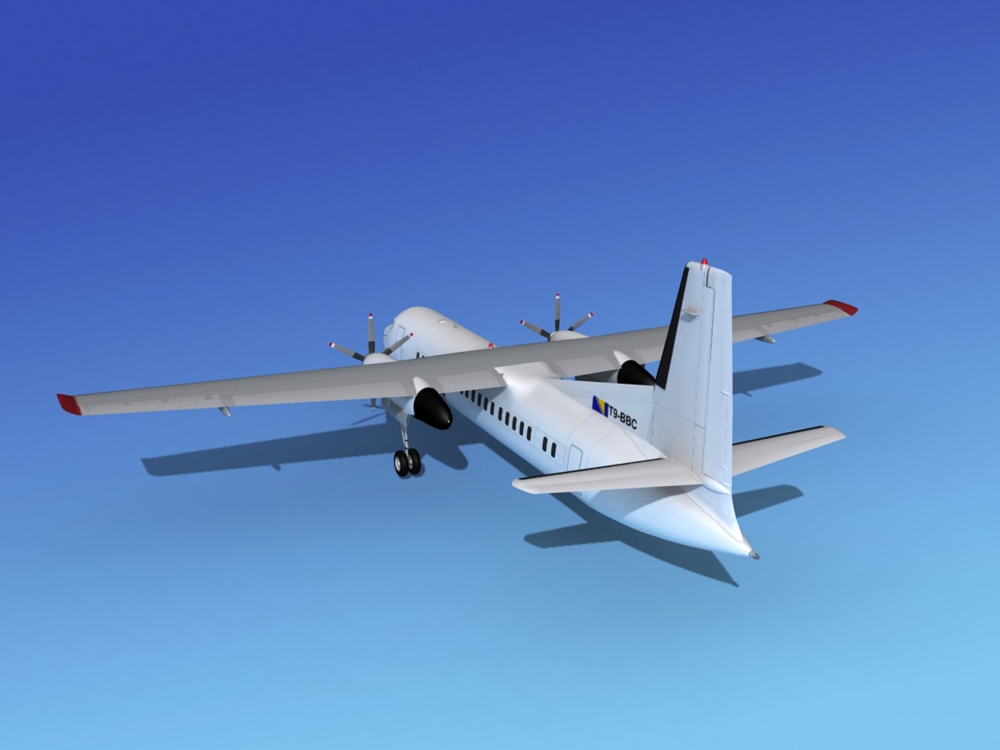 3d Fokker 50 Model