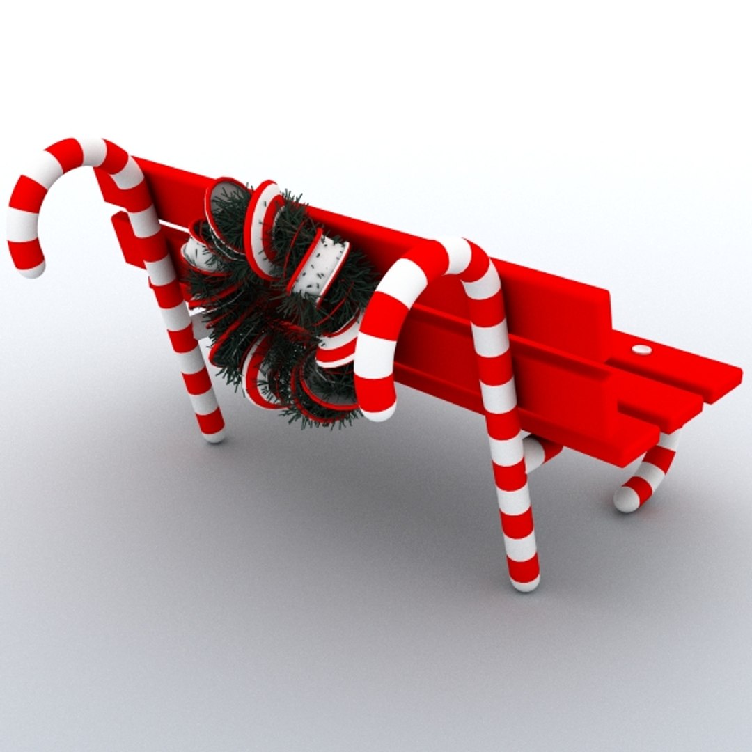 3dsmax Holiday Bench Christmas