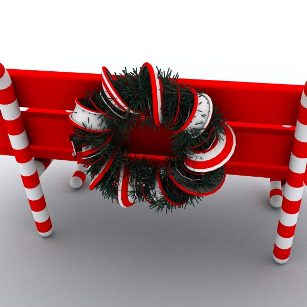 3dsmax Holiday Bench Christmas