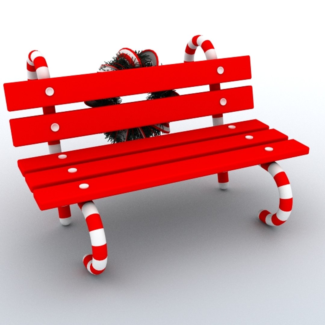 3dsmax Holiday Bench Christmas
