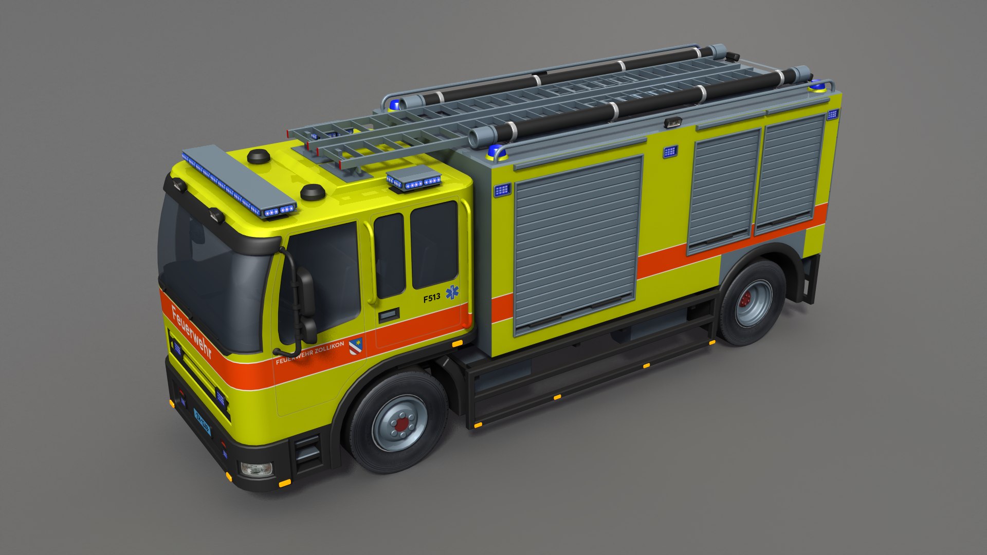 3D Firetruck Switzerland Swiss - TurboSquid 2202558