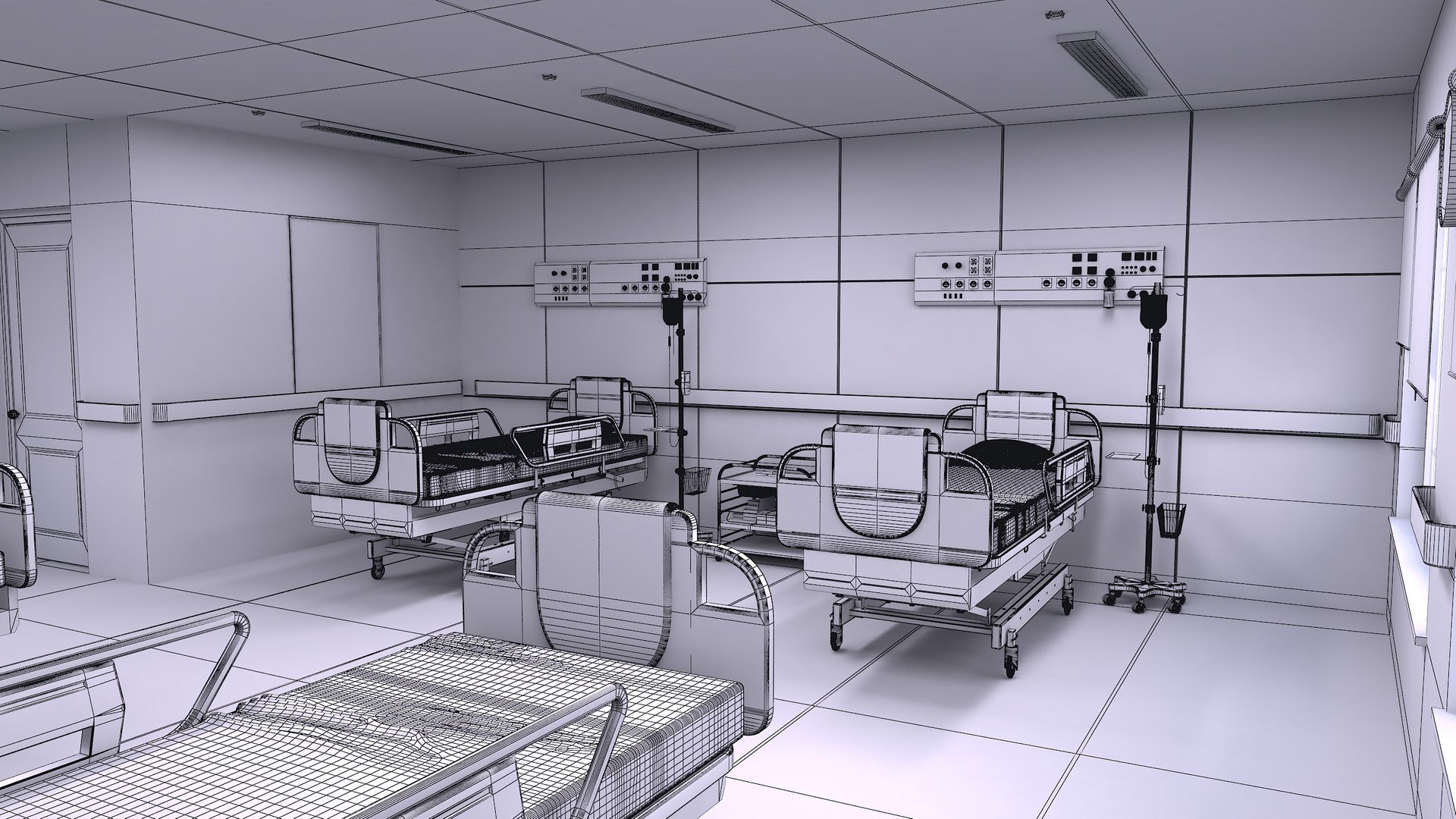 Hospital Room 3D Model - TurboSquid 1863766