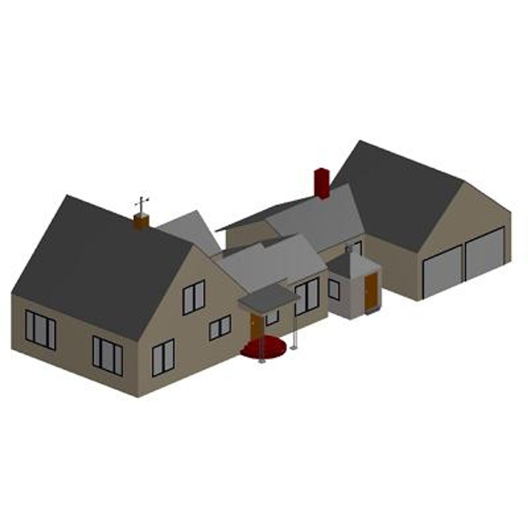 Free House Building 3d Model