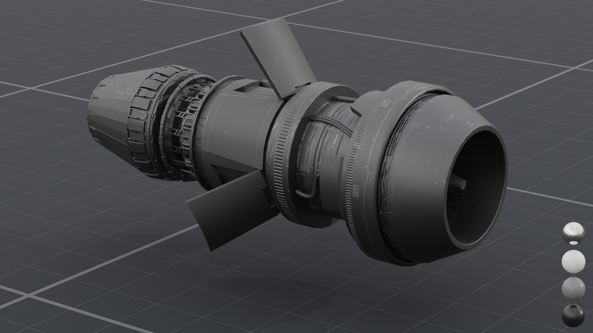 3D Thruster With Turbofan Engine And Airbrake - TurboSquid 2122956
