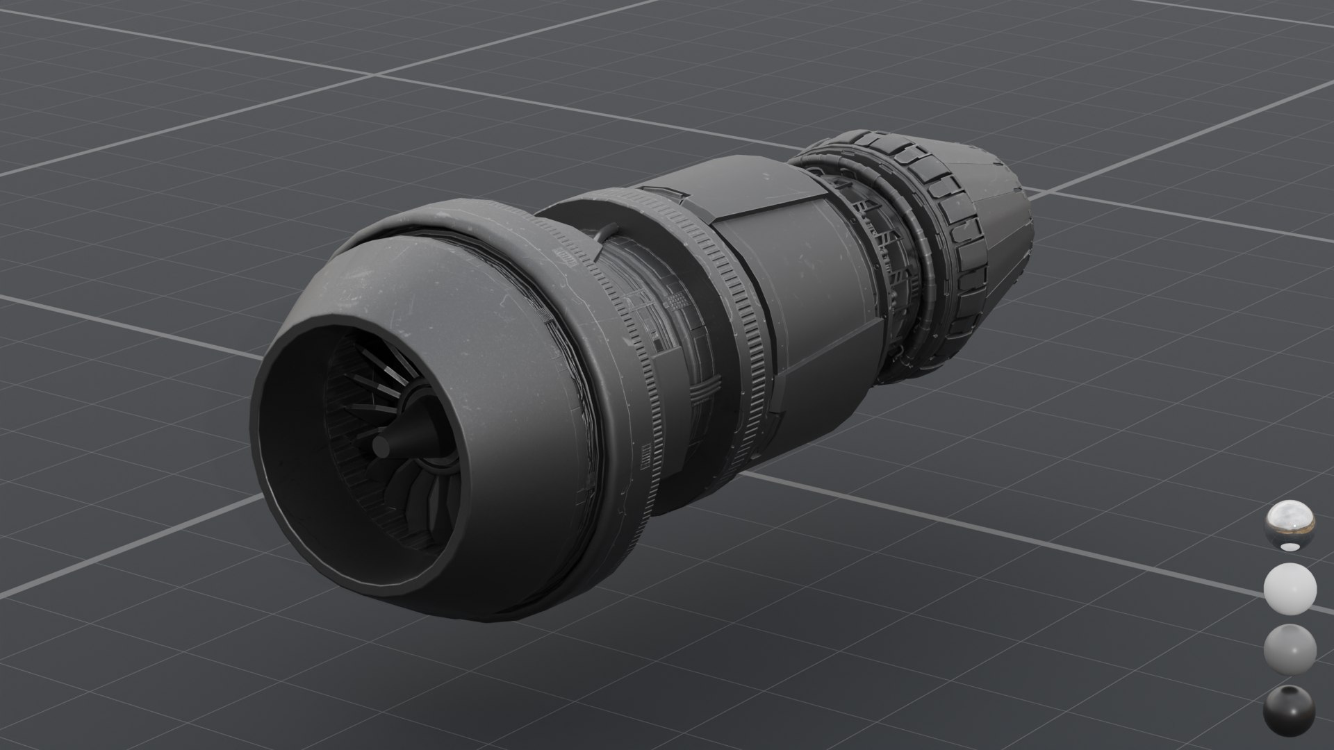 3D Thruster With Turbofan Engine And Airbrake - TurboSquid 2122956