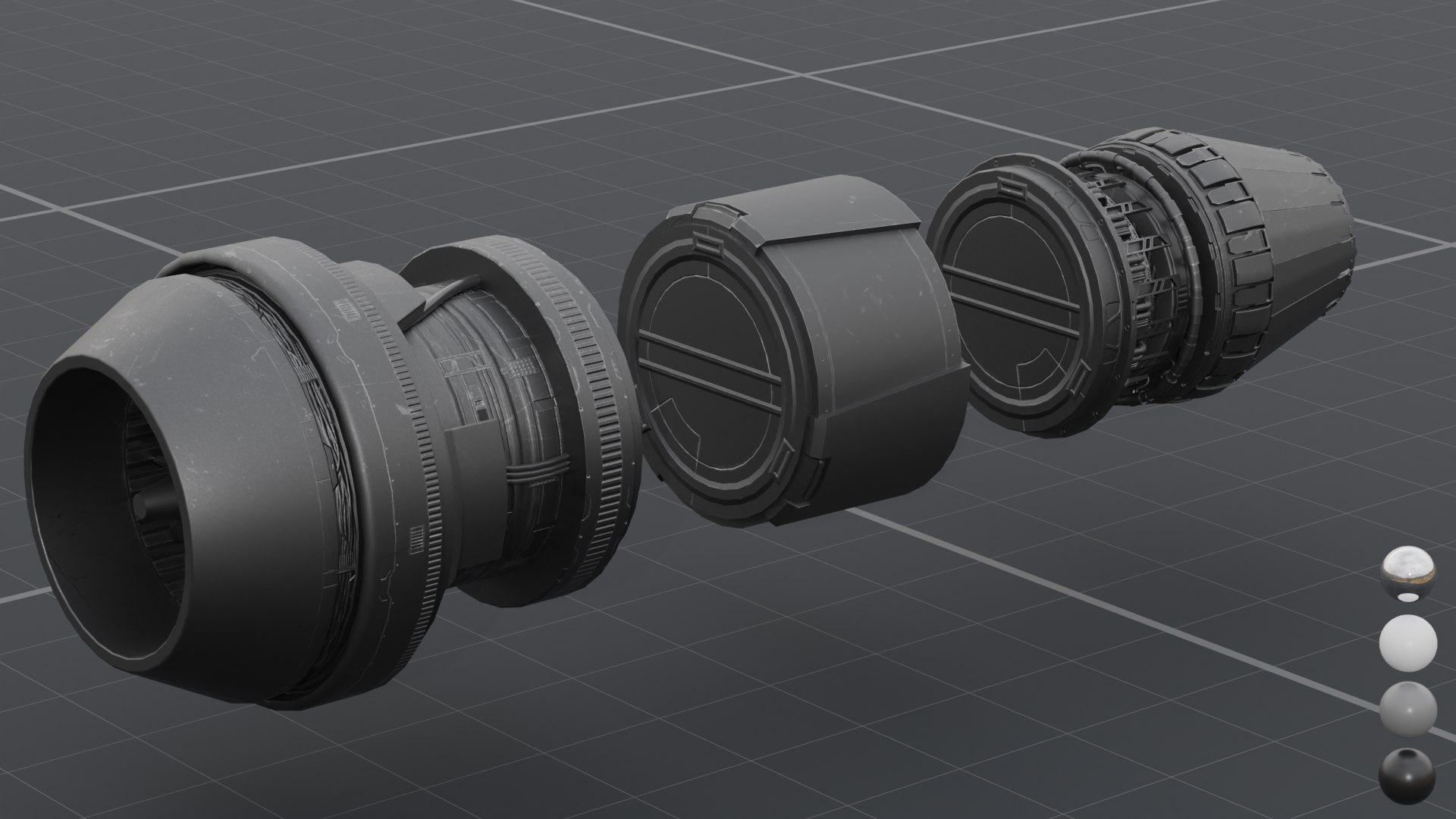 3D Thruster With Turbofan Engine And Airbrake - TurboSquid 2122956