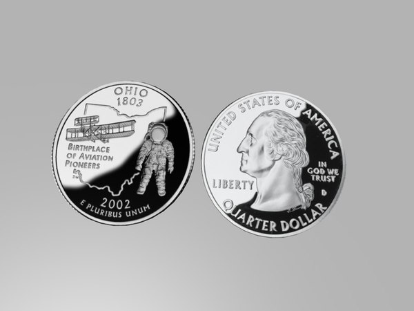 3d ohio quarter model
