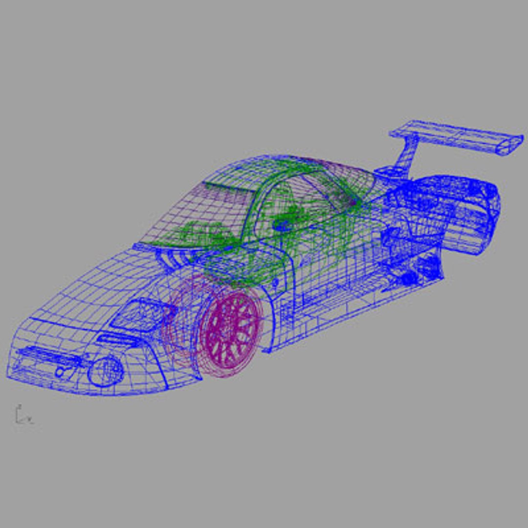 iges nissan sports car 3d model