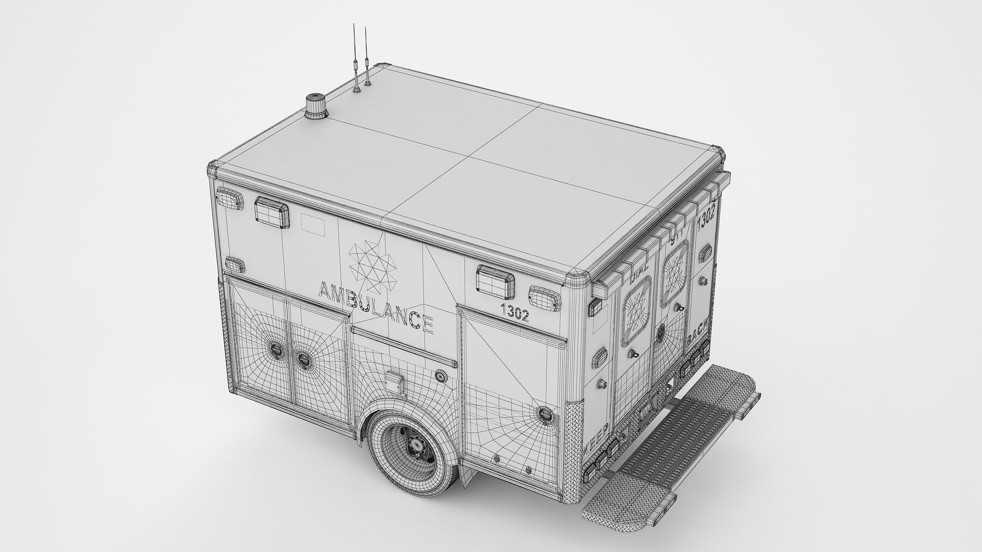 Ambulance cabin car 3D model - TurboSquid 1576744