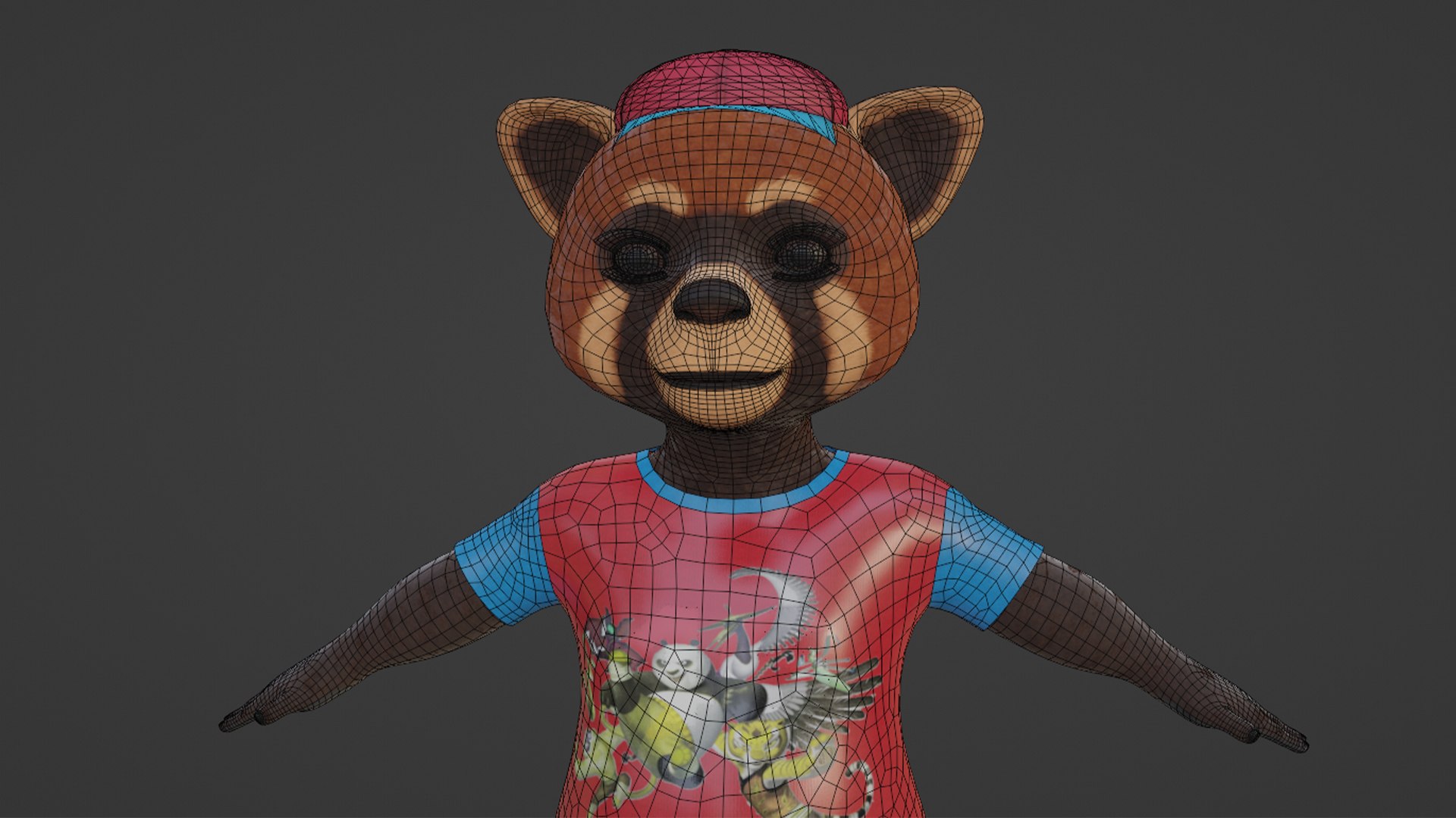 3D Model Cartoon Rigged Talking Red Panda Character 3D Model ...