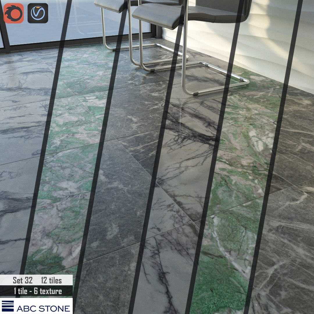 3D tile abc stone set | 1148610 | TurboSquid