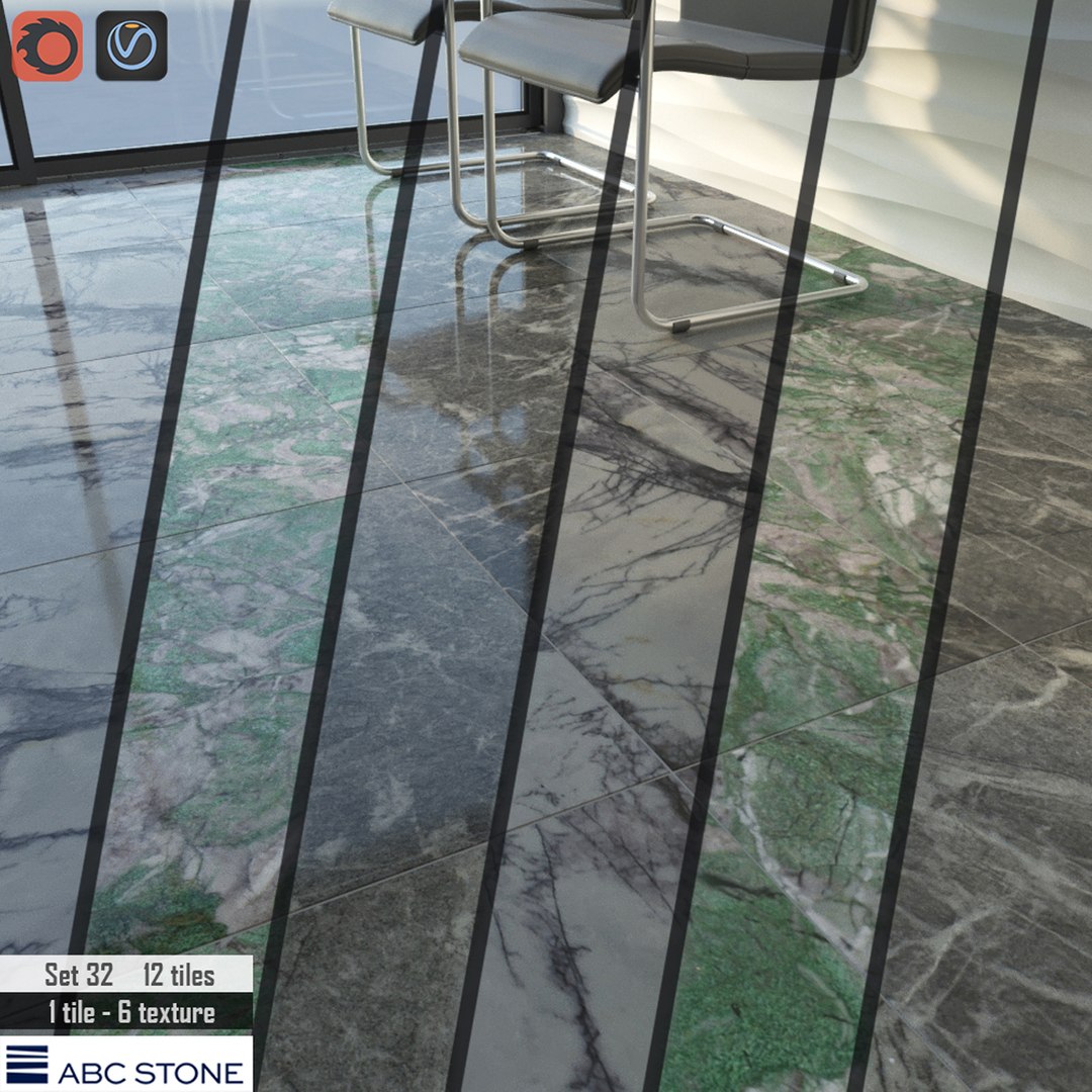 3D tile abc stone set | 1148610 | TurboSquid