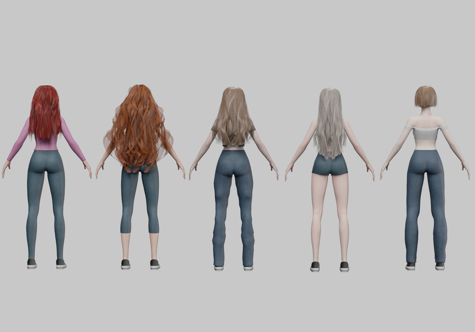3D 5 Women Collection Model - TurboSquid 2265520