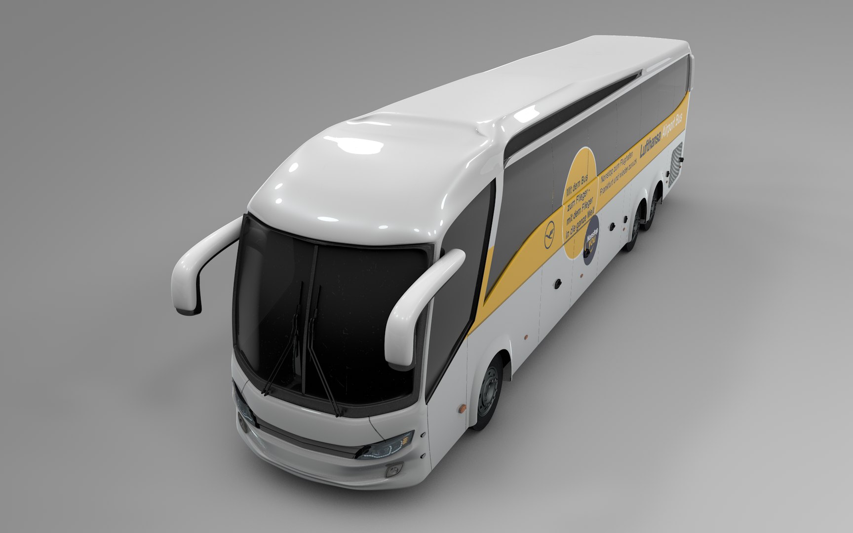 3D Shuttle Bus Lufthansa - TurboSquid 1683344