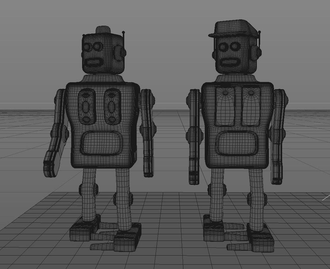 3d Model Toy Clockwork Robots Animation