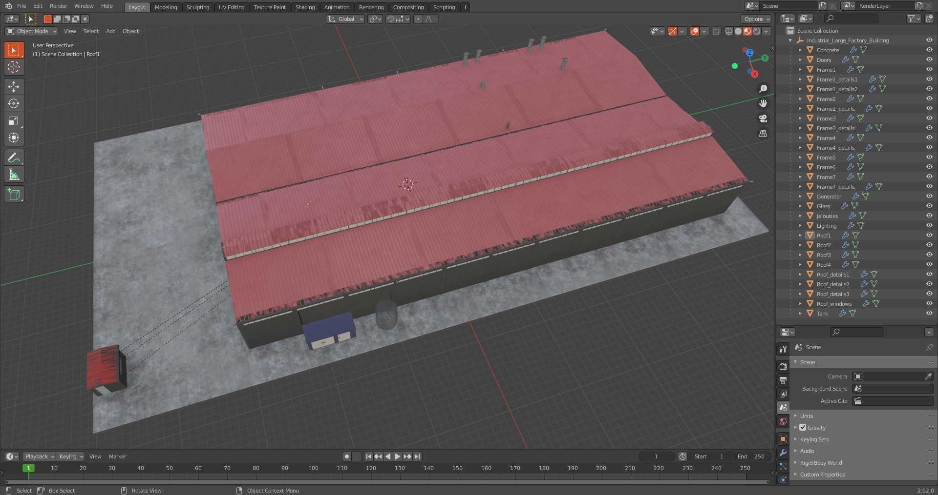 3D Model Industrial Large Factory Building - TurboSquid 2279916