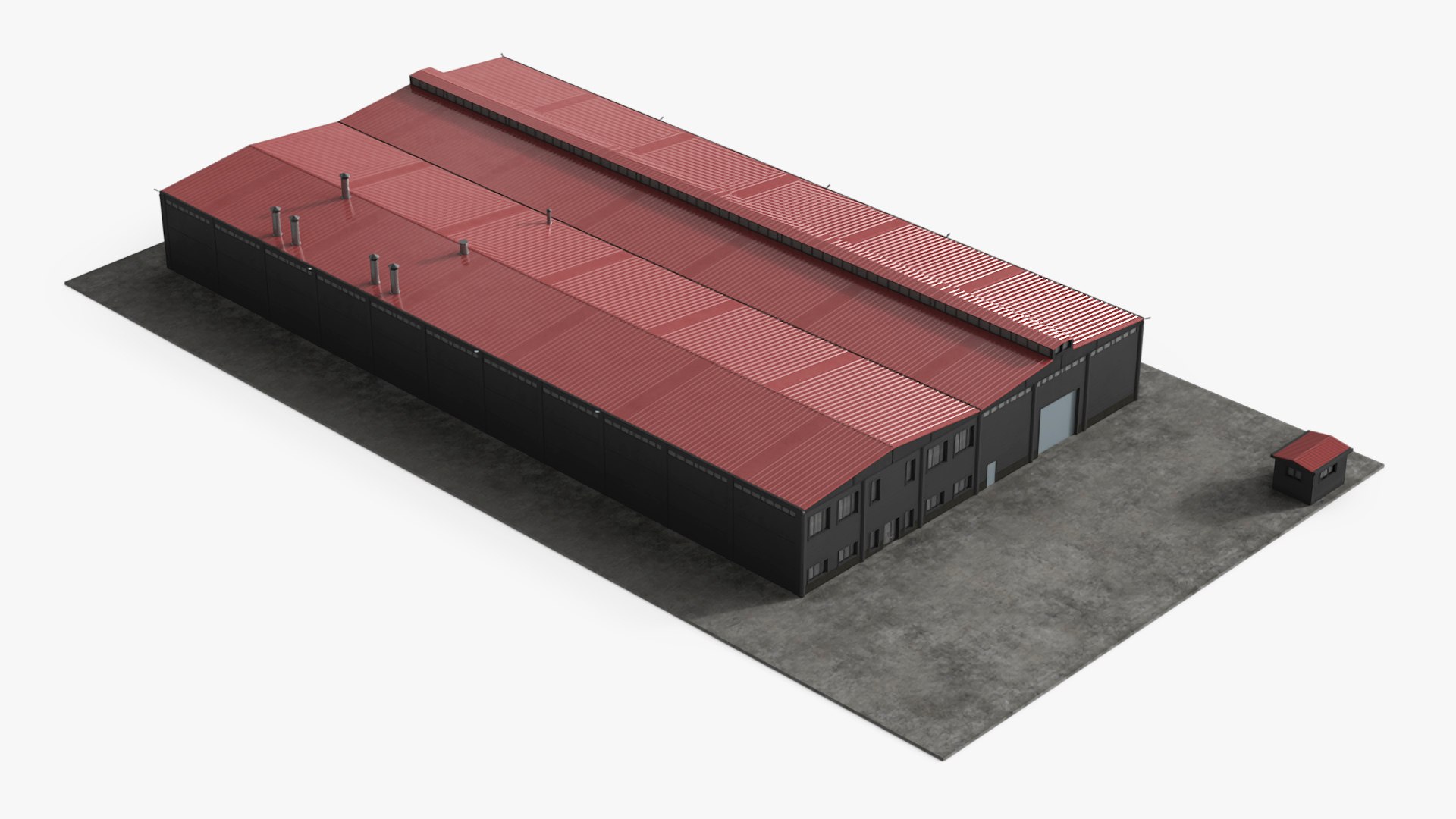 3D Model Industrial Large Factory Building - TurboSquid 2279916
