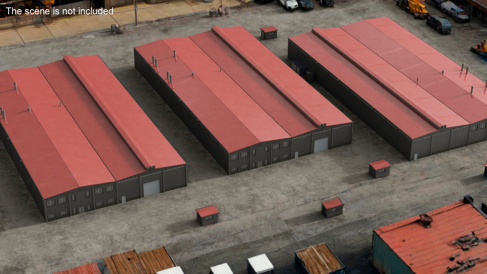 3D Model Industrial Large Factory Building - TurboSquid 2279916