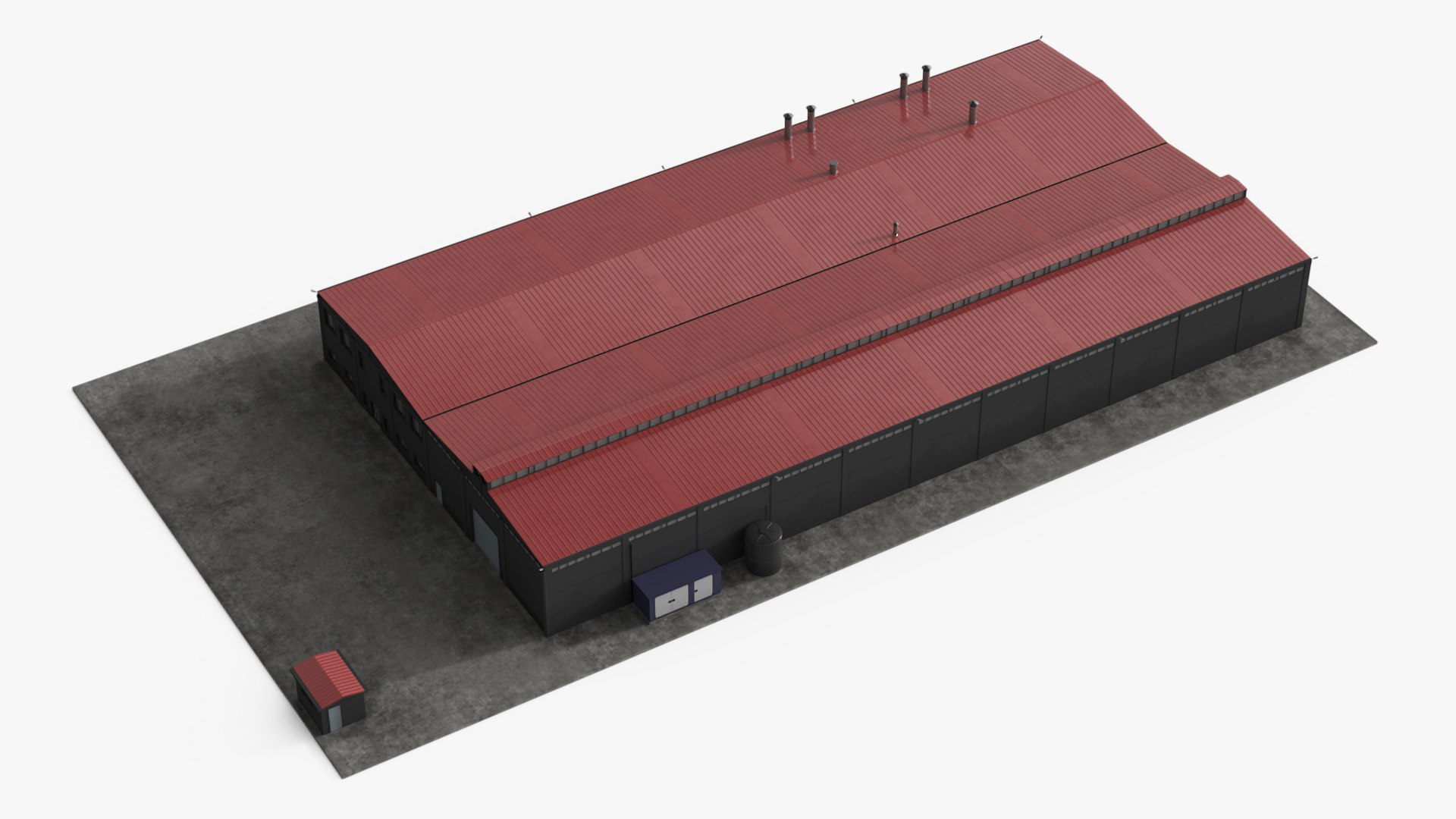 3D Model Industrial Large Factory Building - TurboSquid 2279916