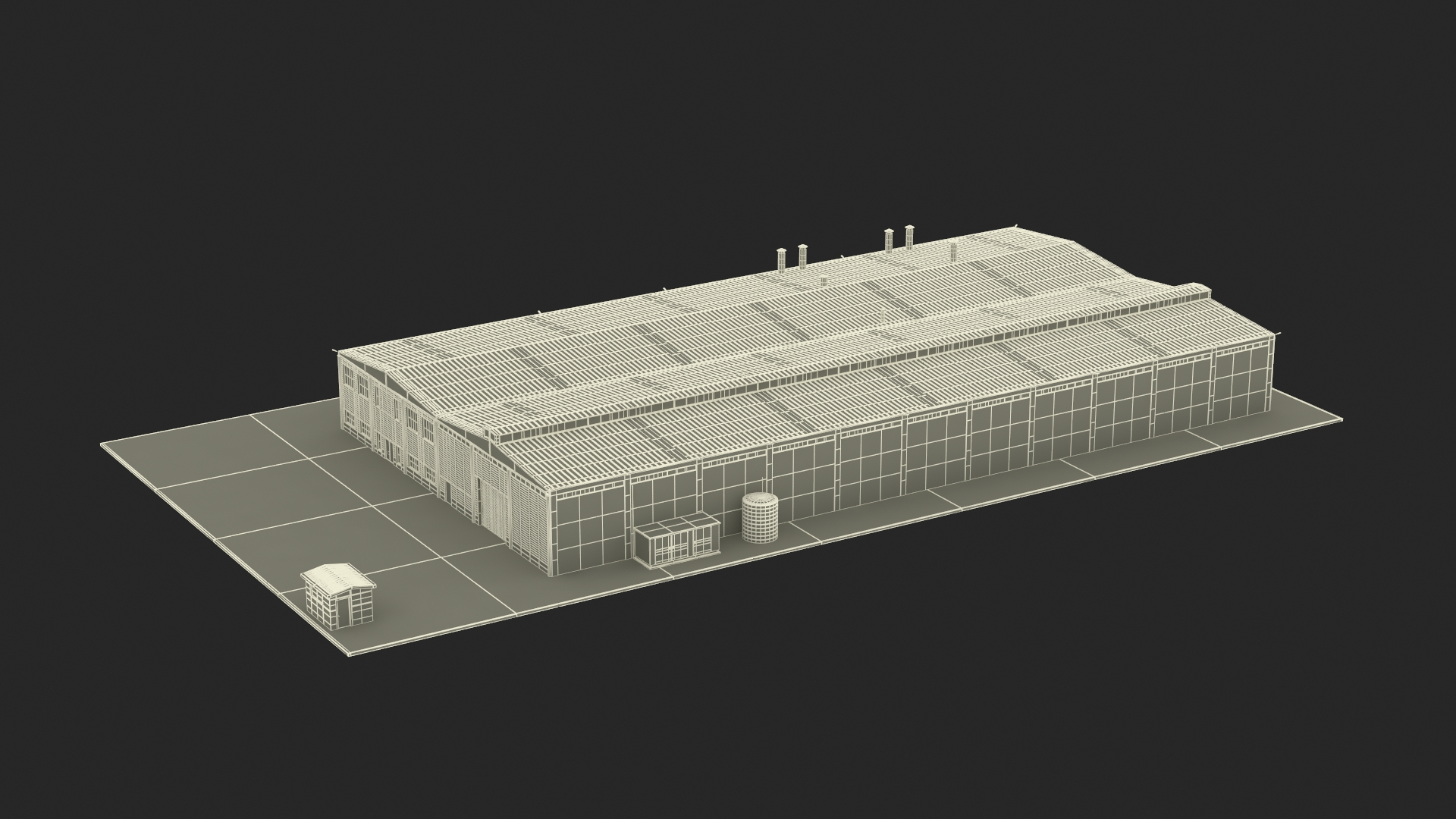 3D Model Industrial Large Factory Building - TurboSquid 2279916