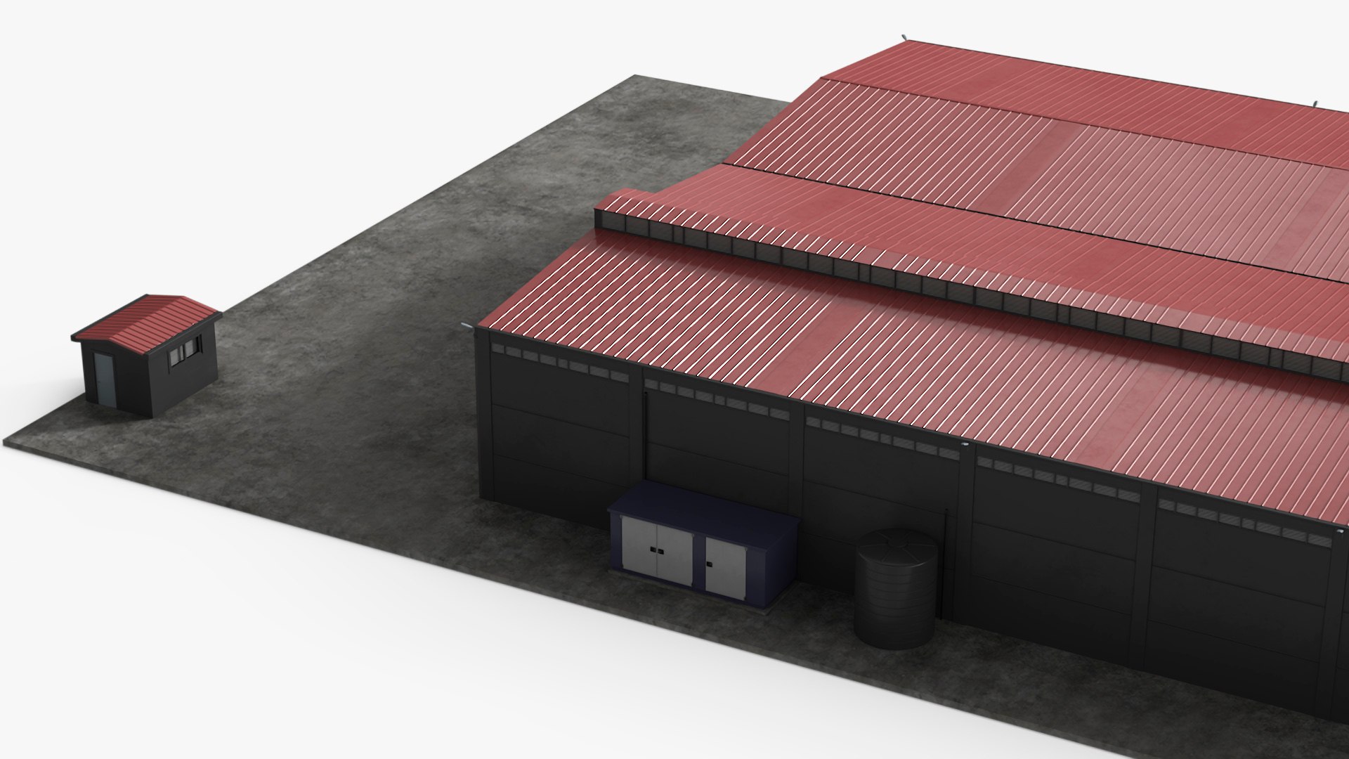 3D Model Industrial Large Factory Building - TurboSquid 2279916