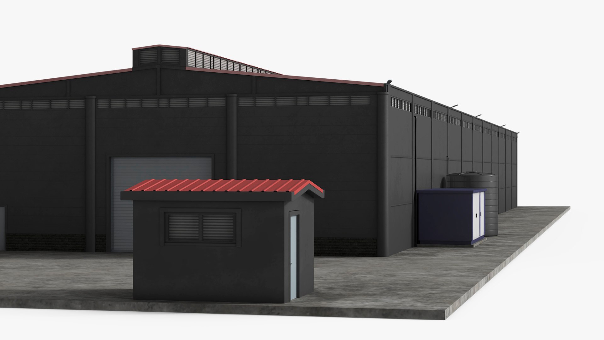 3D Model Industrial Large Factory Building - TurboSquid 2279916