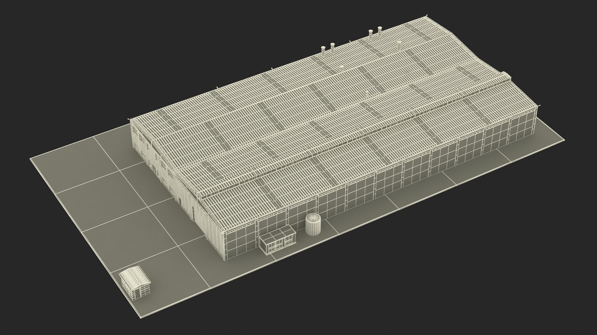 3D Model Industrial Large Factory Building - TurboSquid 2279916