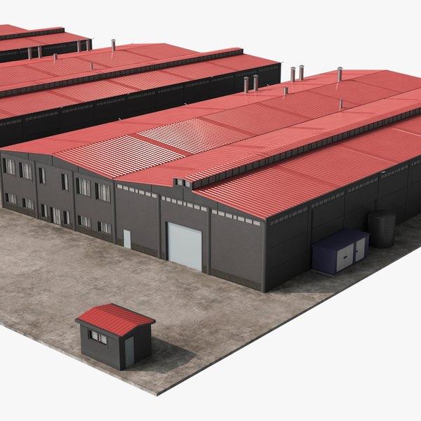 modelo 3d Edificio industrial de gran tamaño - TurboSquid 2279916