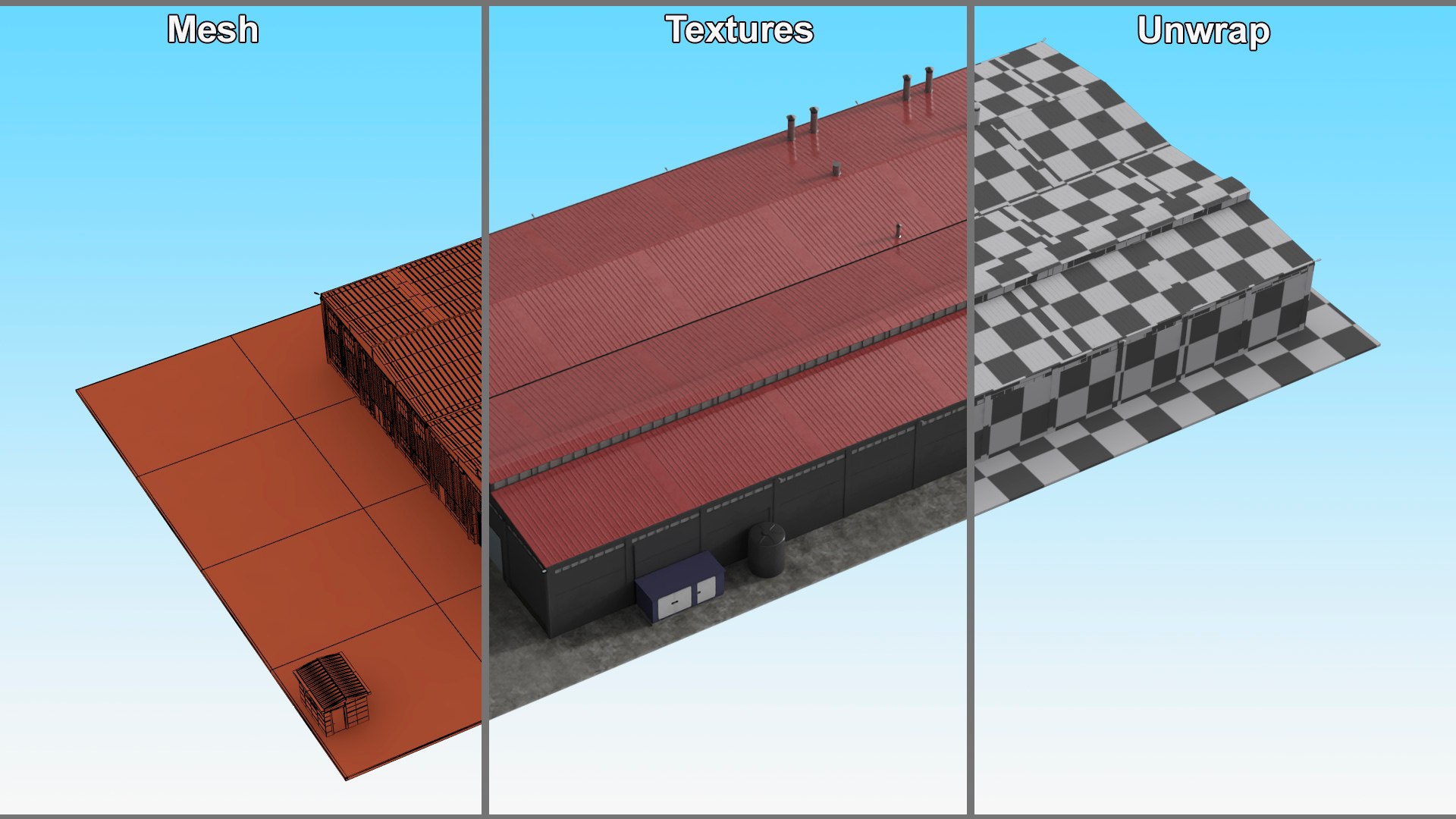3D Model Industrial Large Factory Building - TurboSquid 2279916