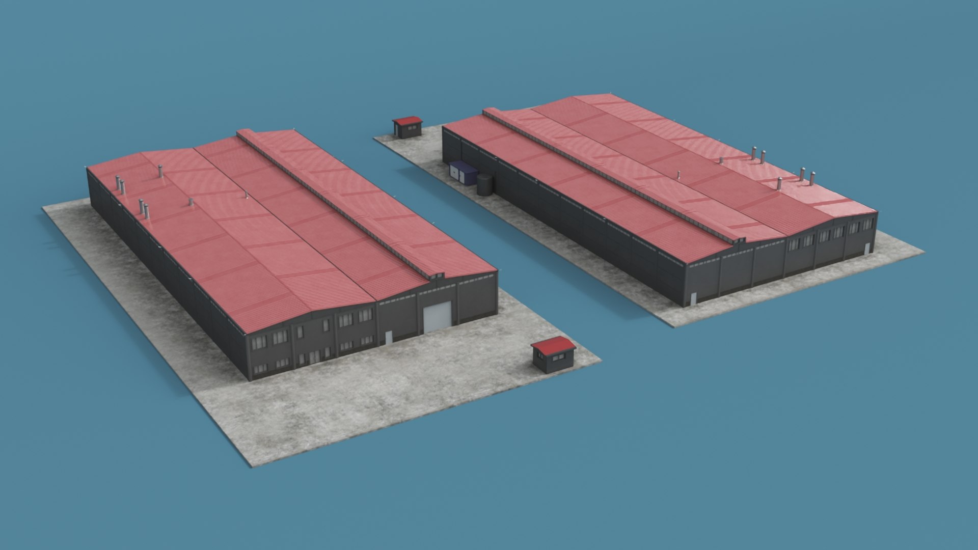 3D Model Industrial Large Factory Building - TurboSquid 2279916