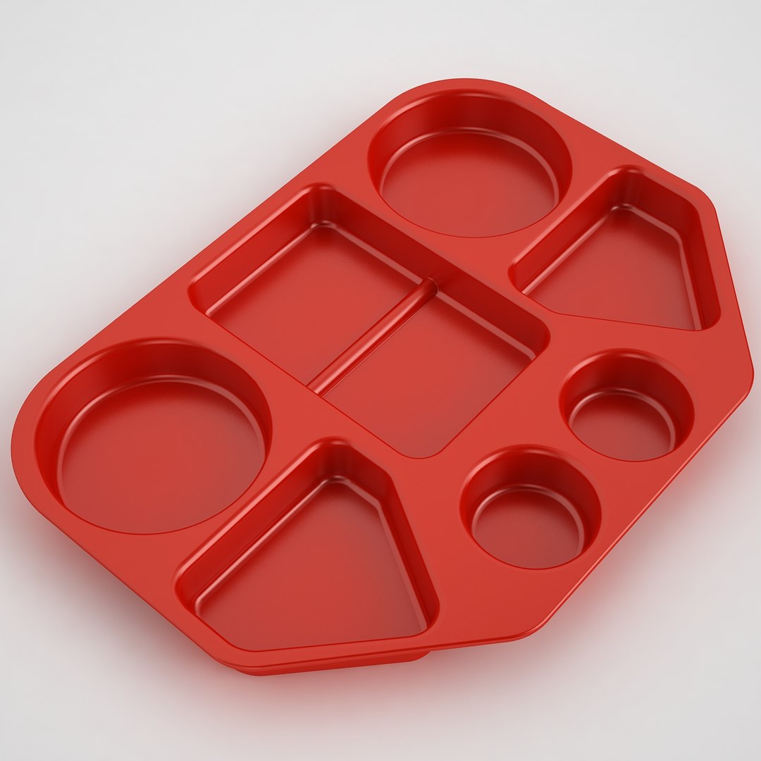 lunch food tray 3d model