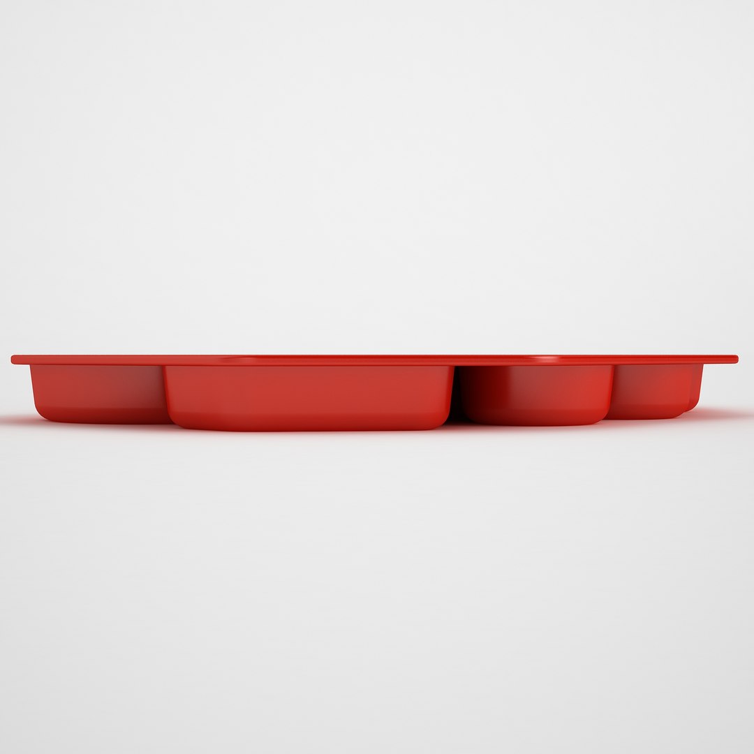 lunch food tray 3d model