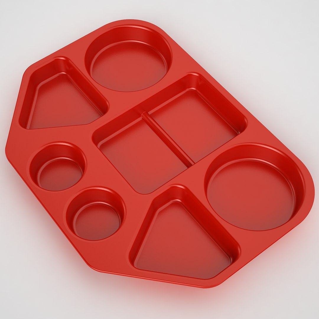lunch food tray 3d model