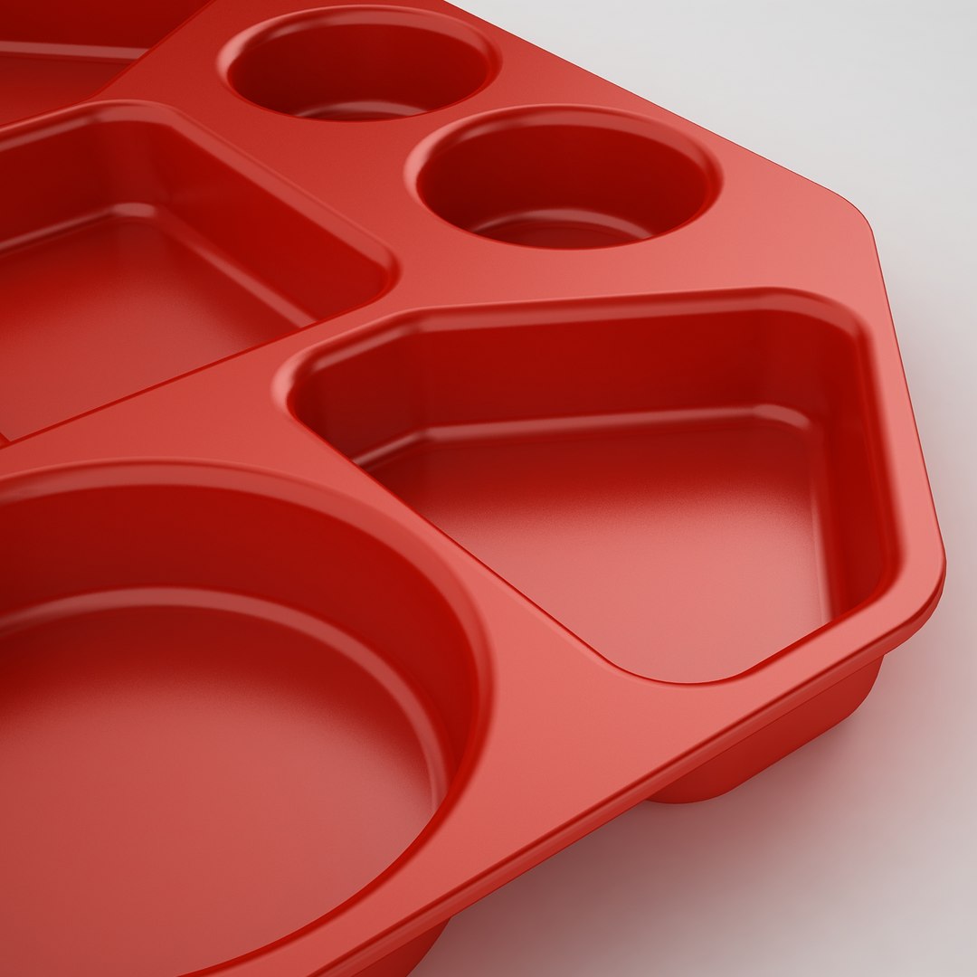 lunch food tray 3d model