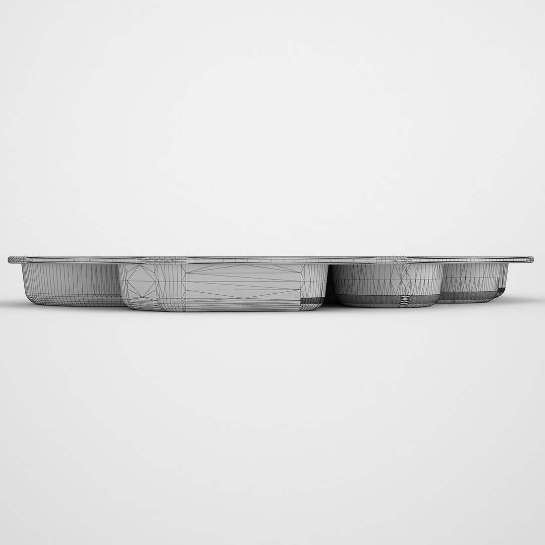 lunch food tray 3d model