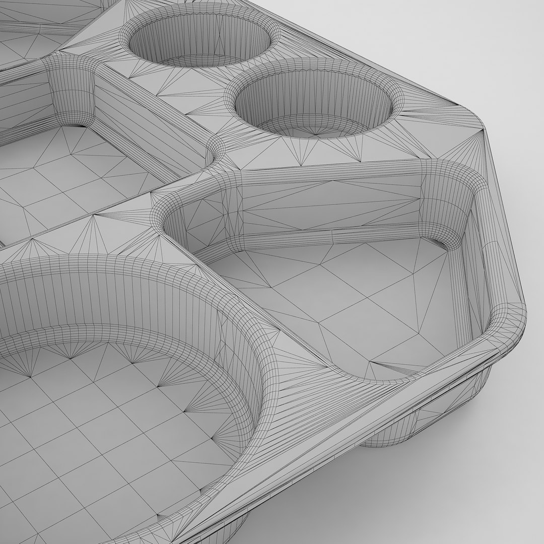 lunch food tray 3d model