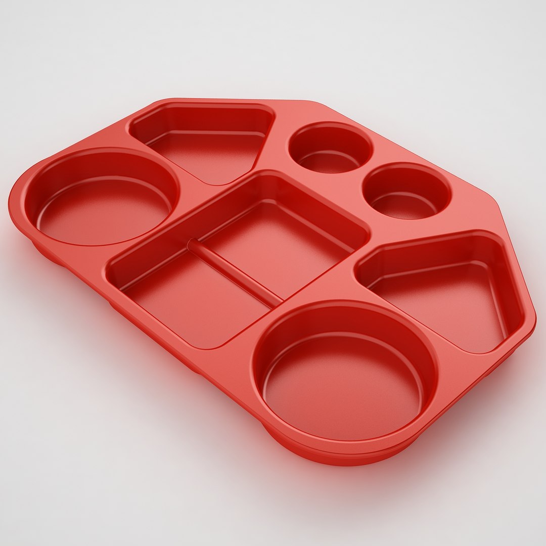 lunch food tray 3d model