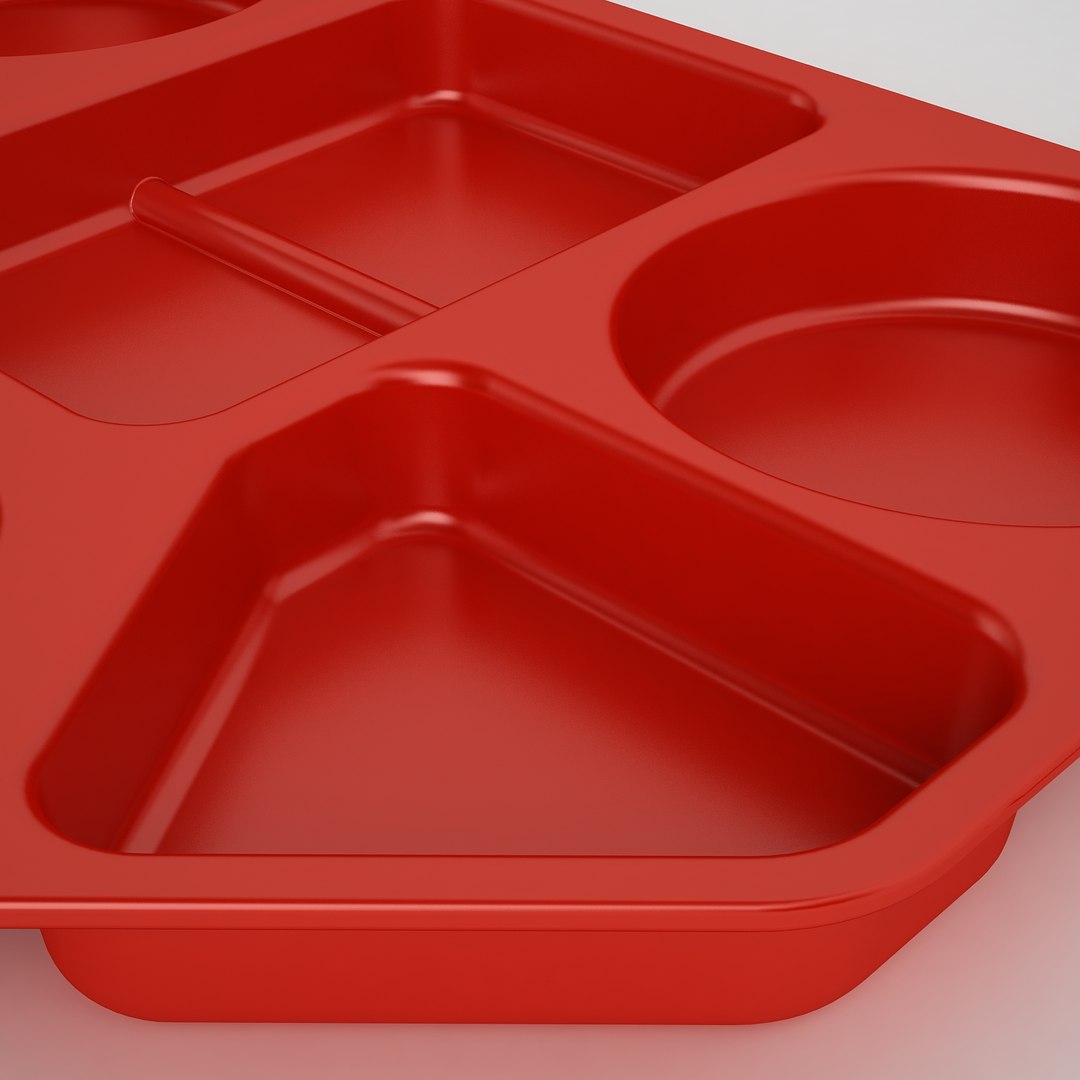 lunch food tray 3d model