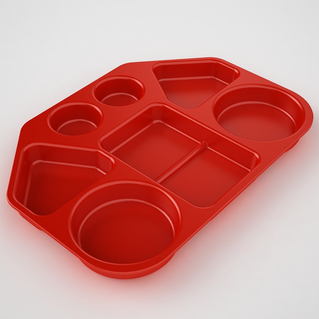 lunch food tray 3d model
