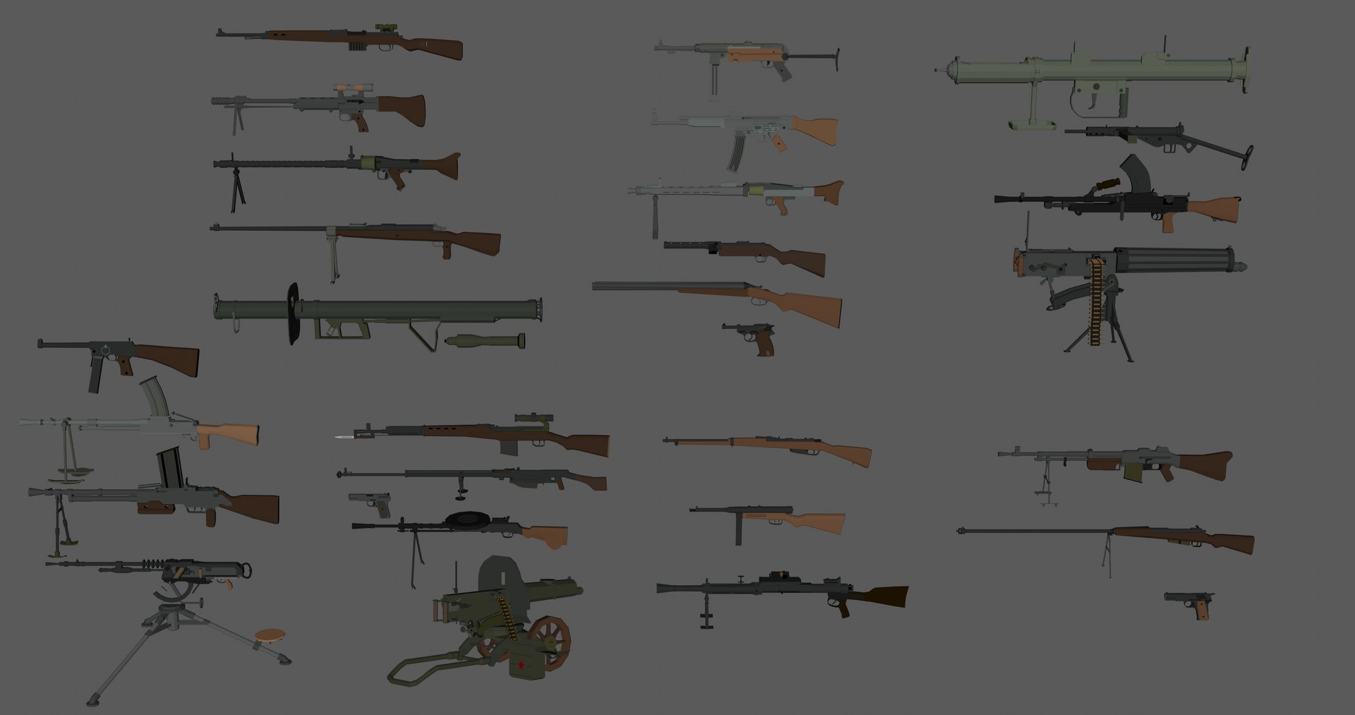 3D Ww2 Weapon - TurboSquid 1405731