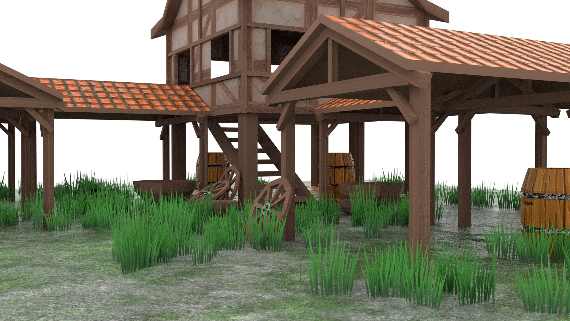 Town Center 3D Model - TurboSquid 1626757
